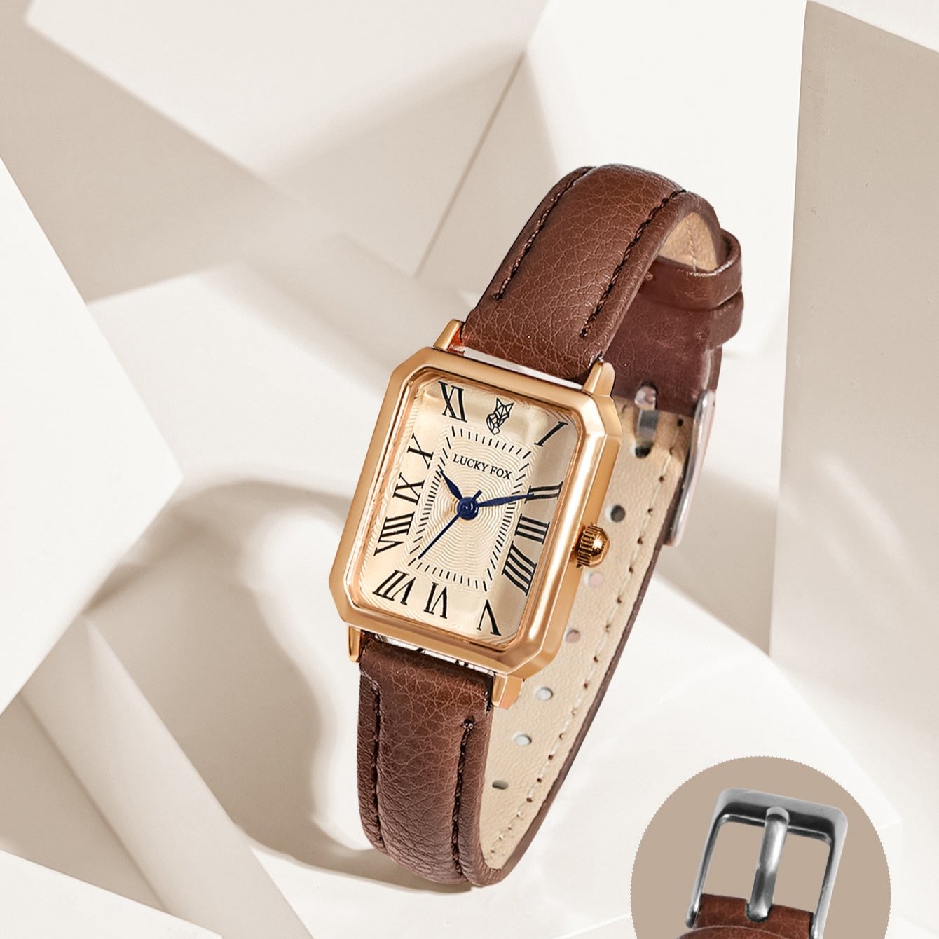 Retro Leather Strap Watch – Brooched